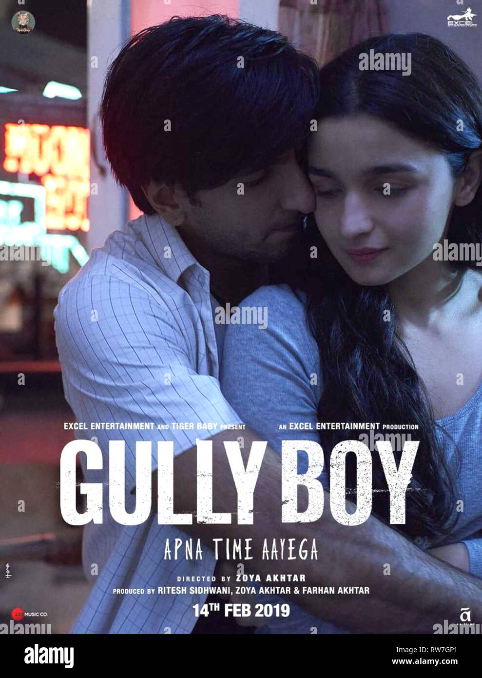 GULLY BOY, Indian poster, from left: Ranveer Singh, Alia Bhatt, 2019 ...