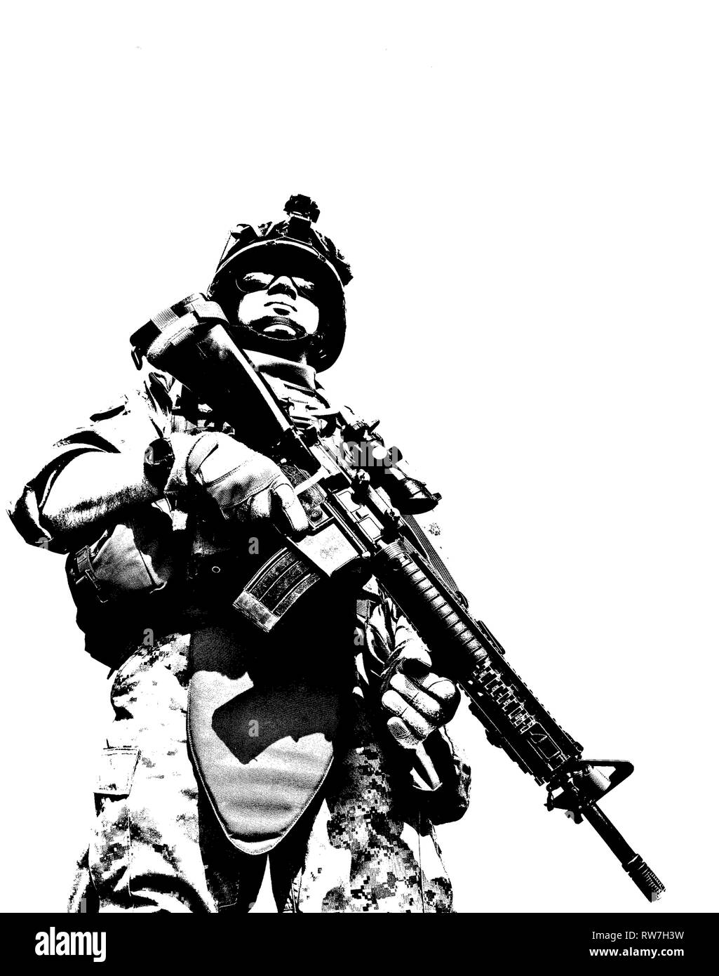 Usmc Black And White