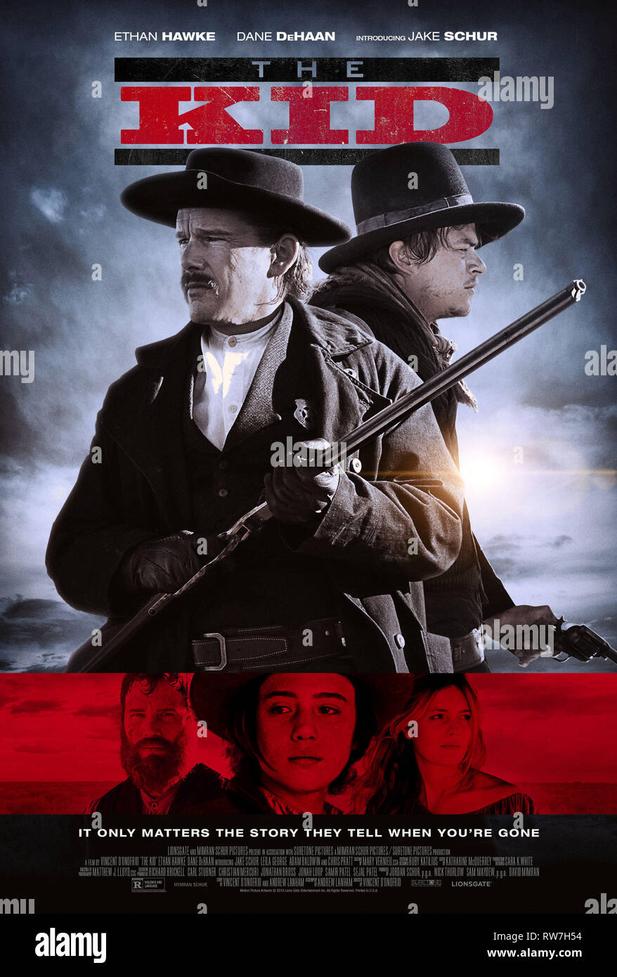 THE KID, US poster, top from left: Ethan Hawke, Dane DeHaan; bottom ...