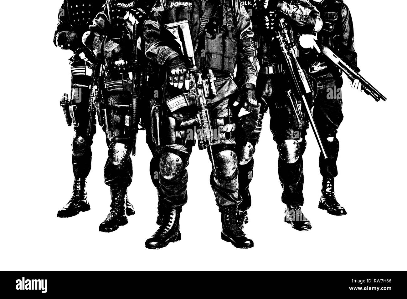 Swat team Black and White Stock Photos & Images - Alamy