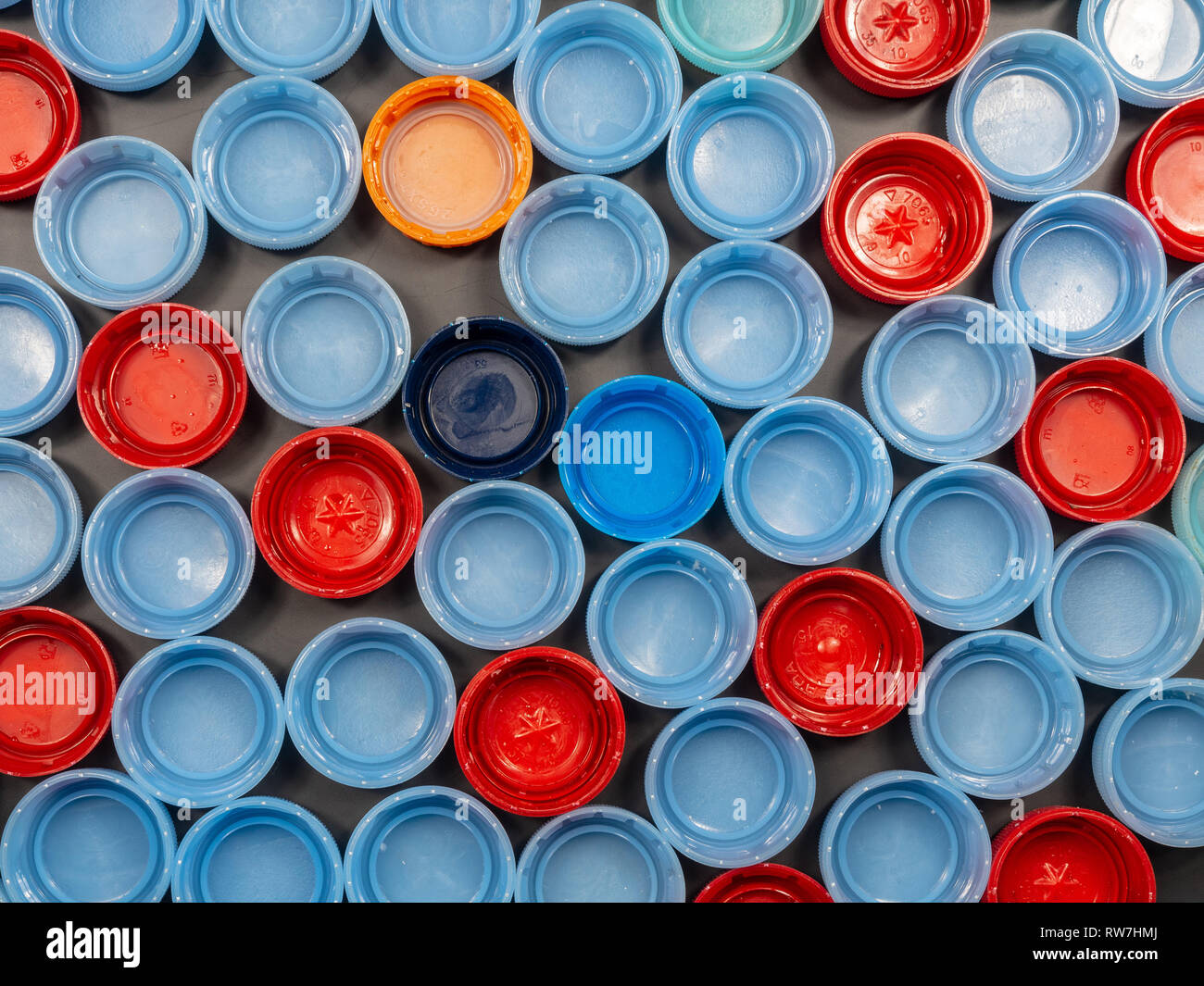 Lots of plastic caps Stock Photo - Alamy