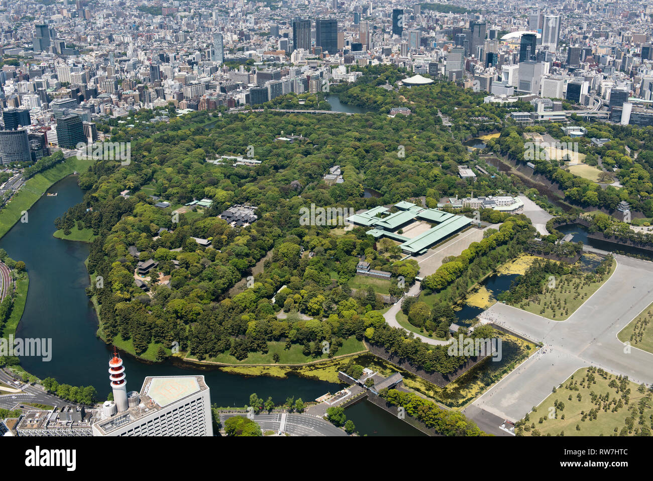 Tokyo imperial palace aerial hi-res stock photography and images - Alamy