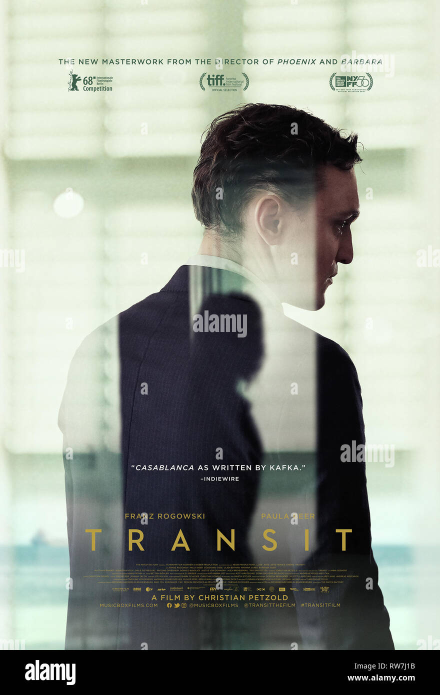 TRANSIT, US poster, Franz Rogowski, 2018. © Music Box Films /Courtesy ...