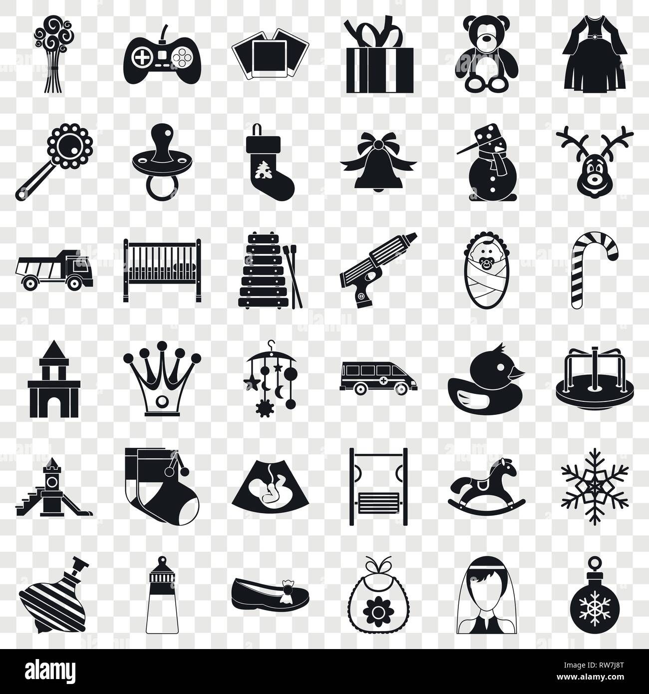 Children icons set, simple style Stock Vector Image & Art - Alamy