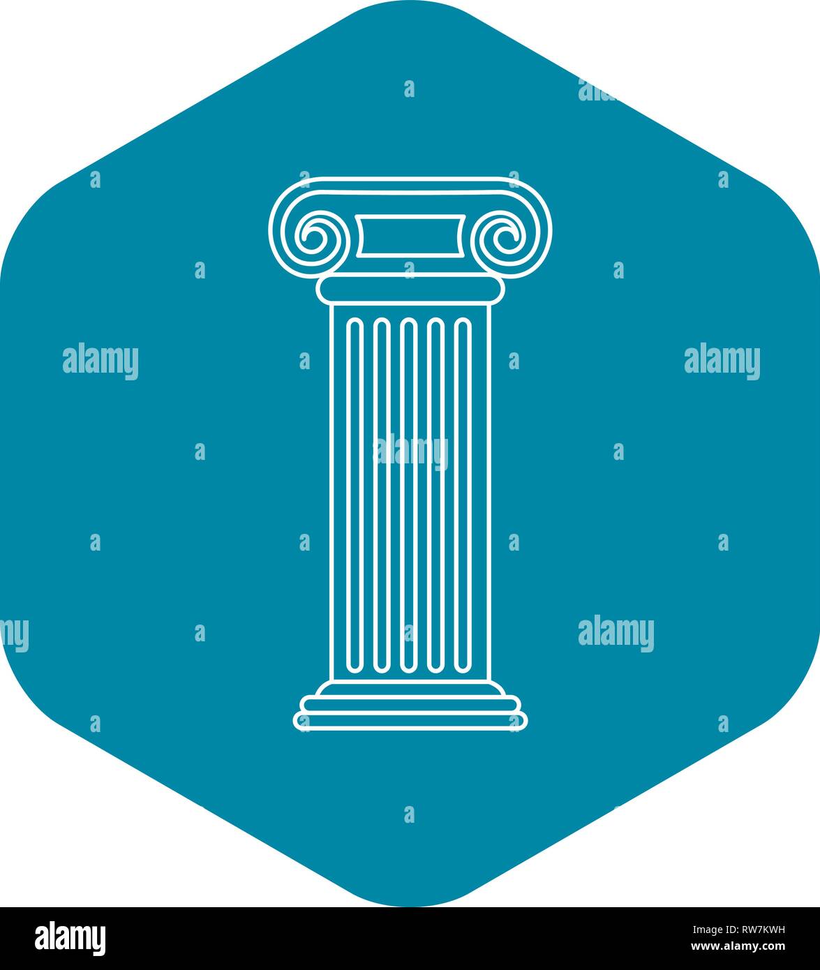 Roman column icon, outline style Stock Vector Image & Art - Alamy