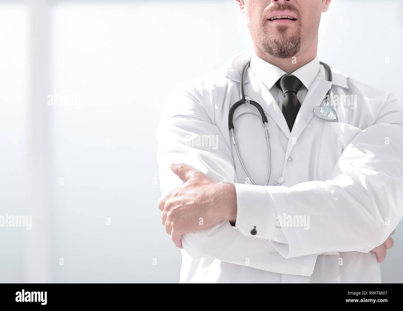 confident doctor with stethoscope Stock Photo - Alamy
