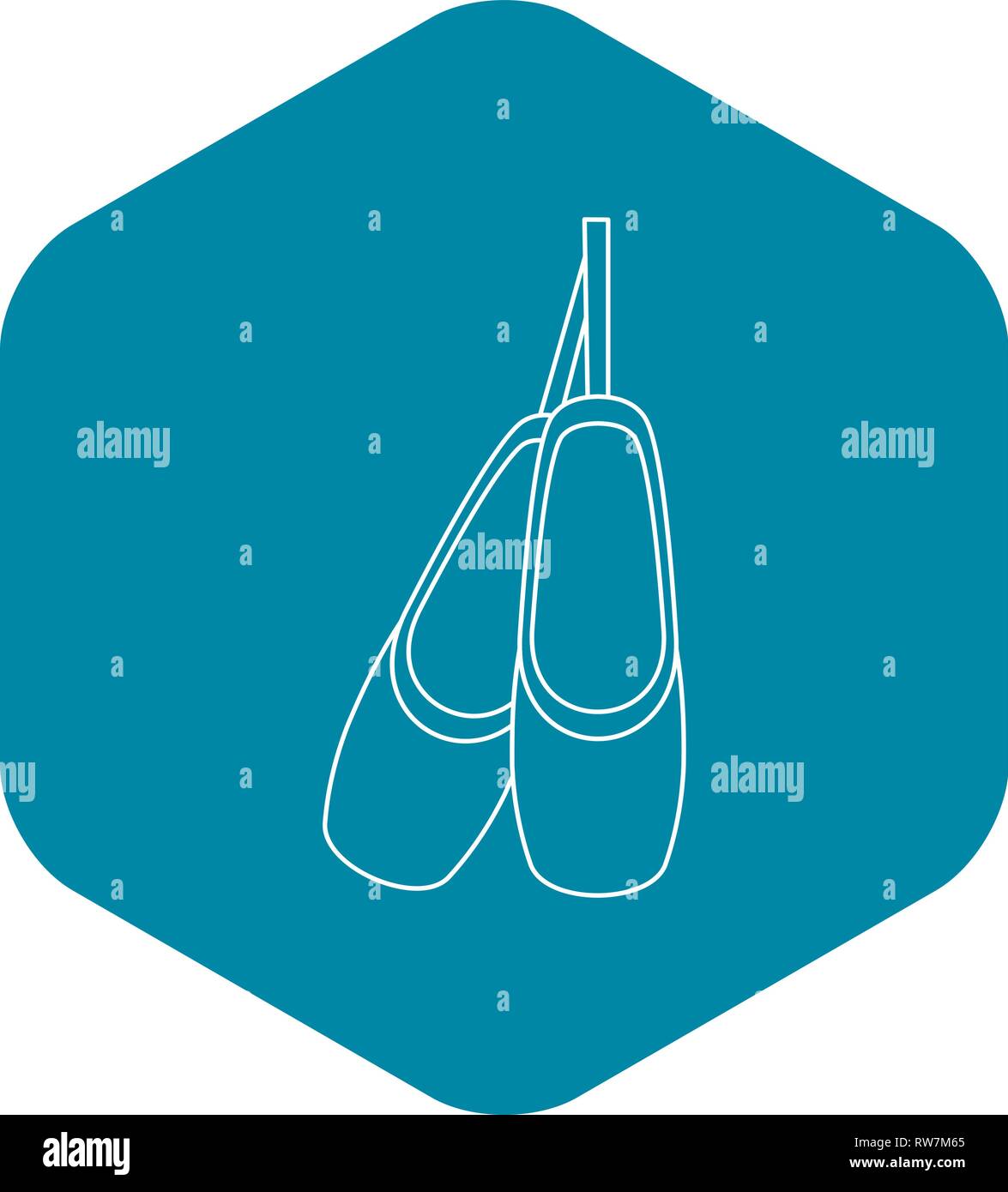 Pointe shoes icon, outline style Stock Vector Image & Art - Alamy