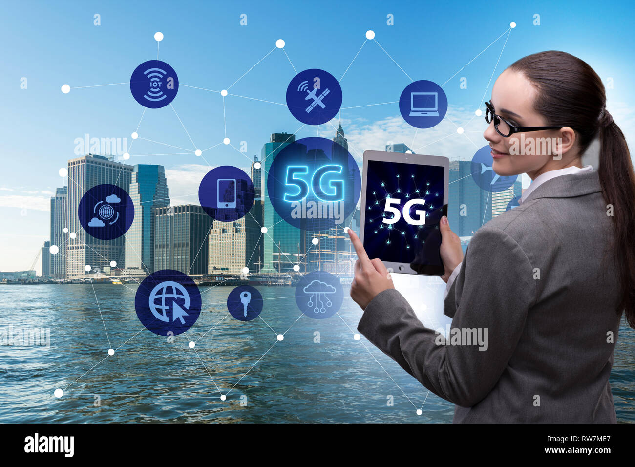 5g concept of internet connection technology Stock Photo - Alamy