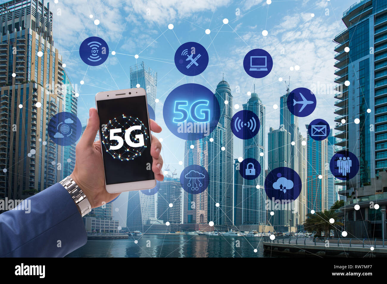 5g concept of internet connection technology Stock Photo - Alamy