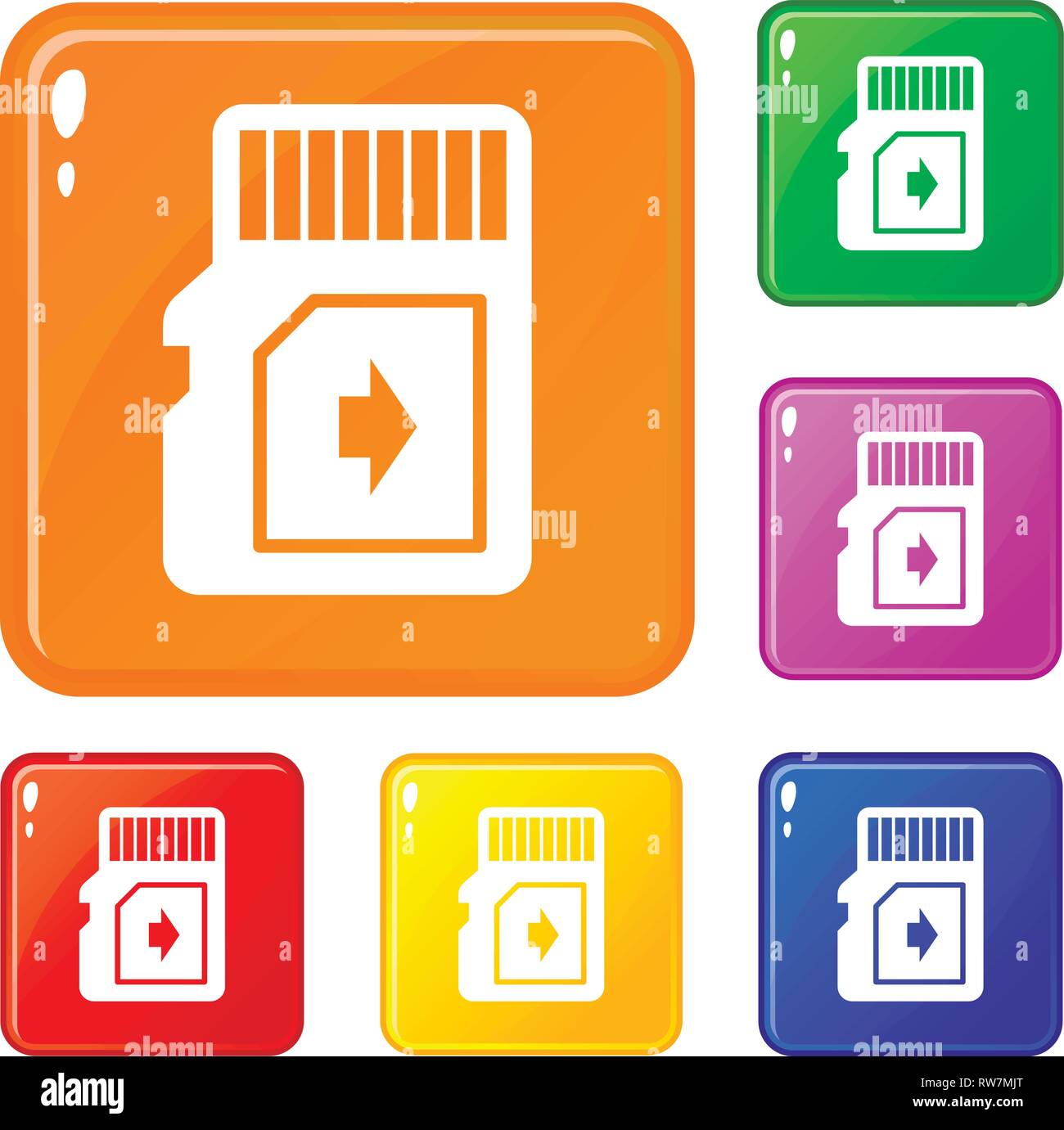 Flash drive icons set vector color Stock Vector Image & Art - Alamy