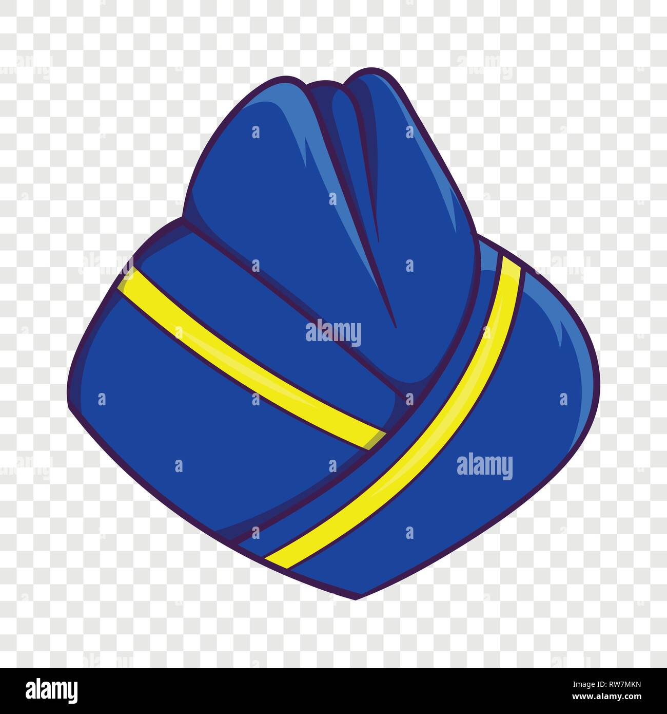 Blue forage cap of stewardess icon, cartoon style Stock Vector Image ...