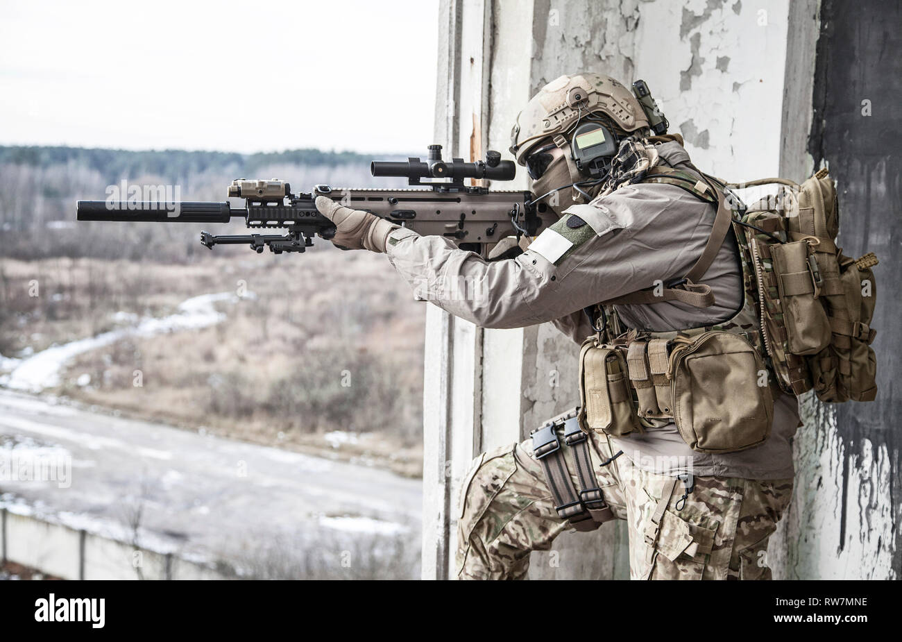 United States Army ranger during a military operation Stock Photo - Alamy