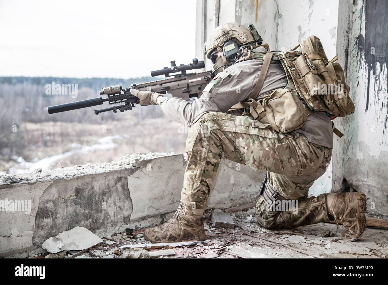 United States Army ranger during a military operation Stock Photo - Alamy