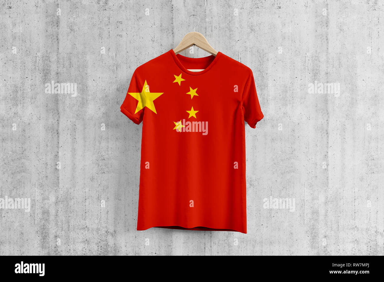 China flag T-shirt on hanger, Chinese team uniform design idea for ...