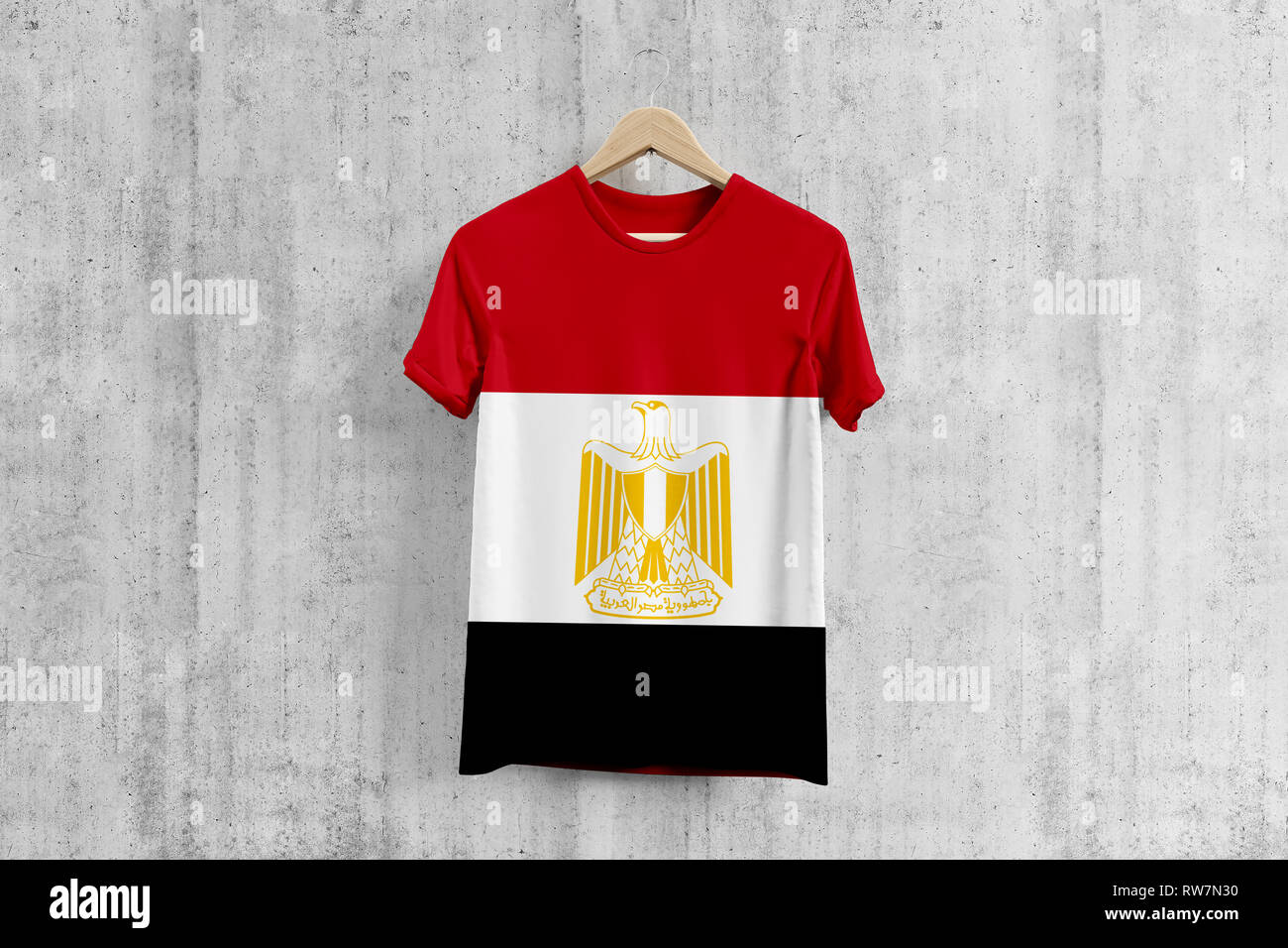 Egypt flag T-shirt on hanger, Egyptian team uniform design idea for ...