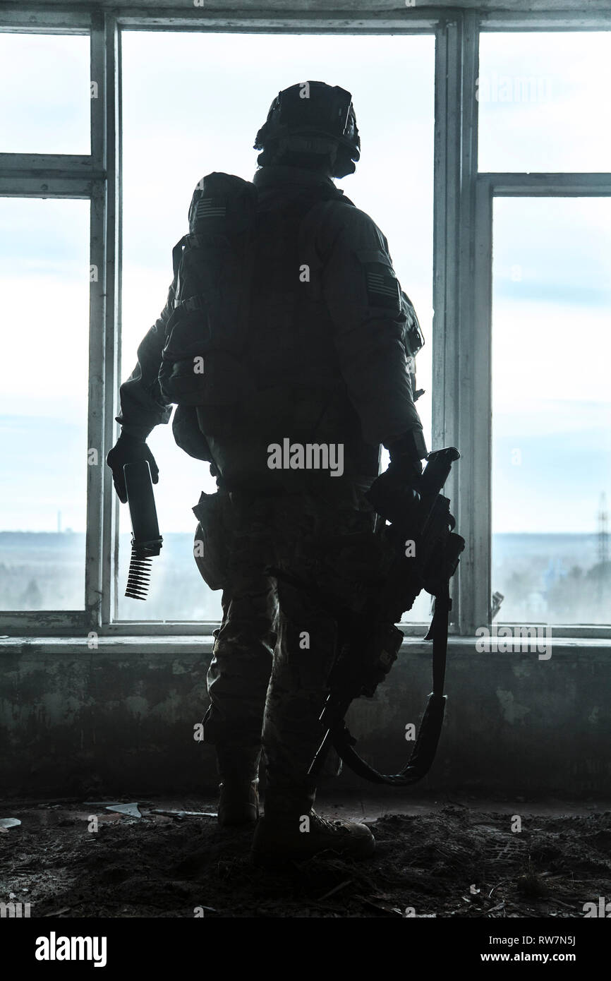 United States Army ranger during a military operation Stock Photo - Alamy