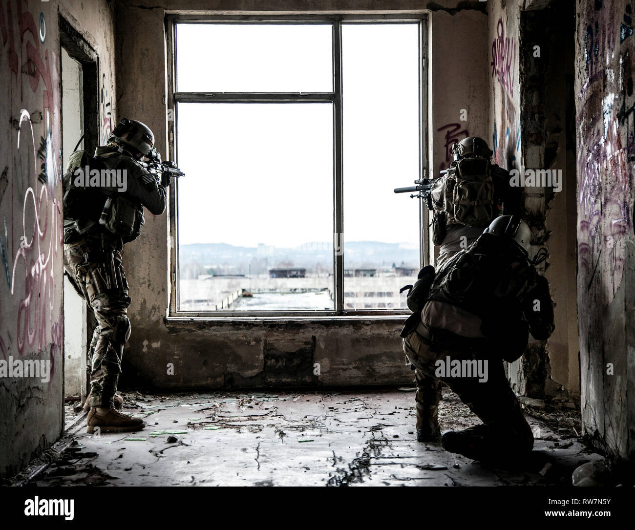 United States Army rangers during a military operation Stock Photo - Alamy