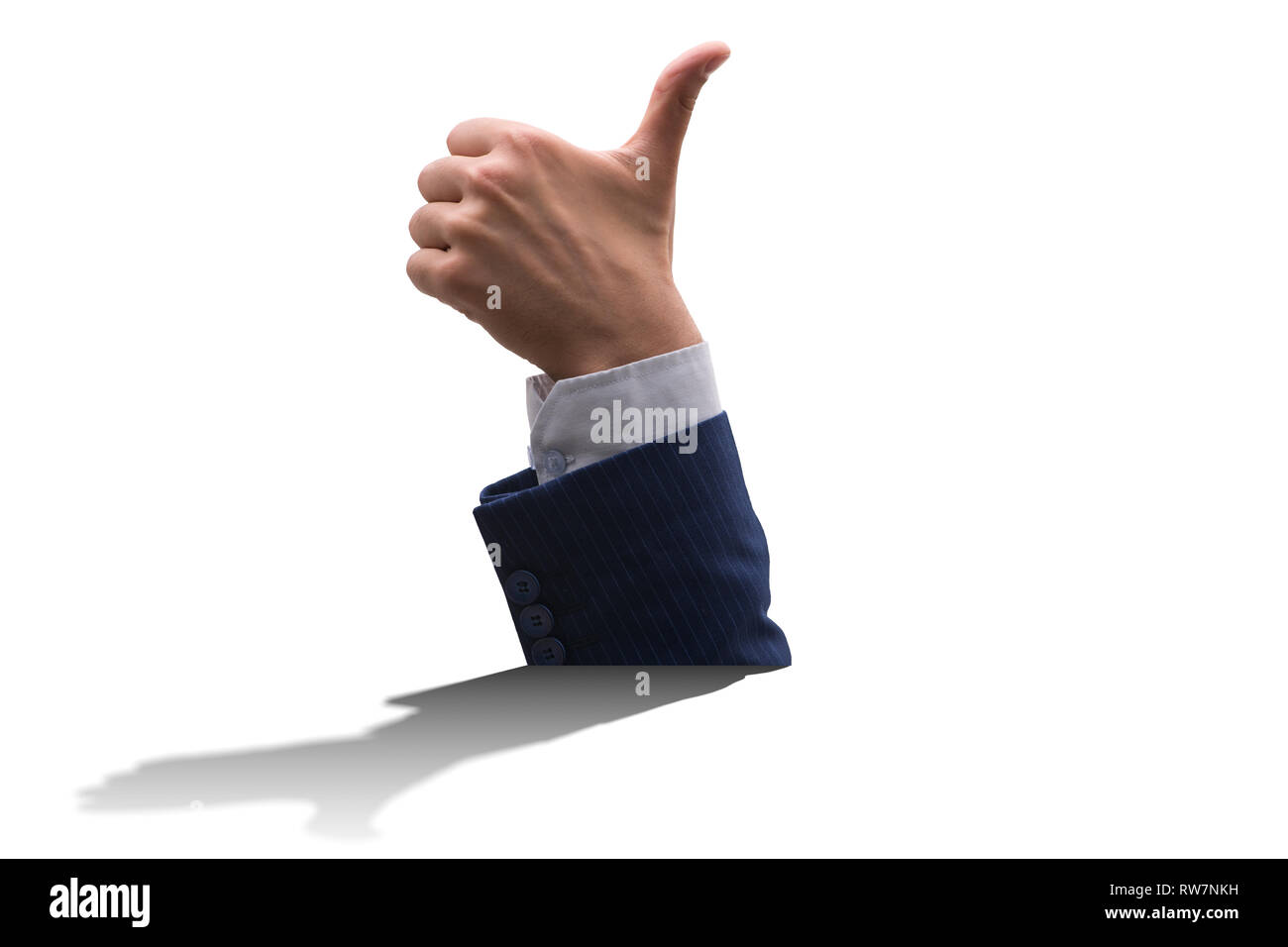 Male hand with thumbs up approval gesture Stock Photo - Alamy