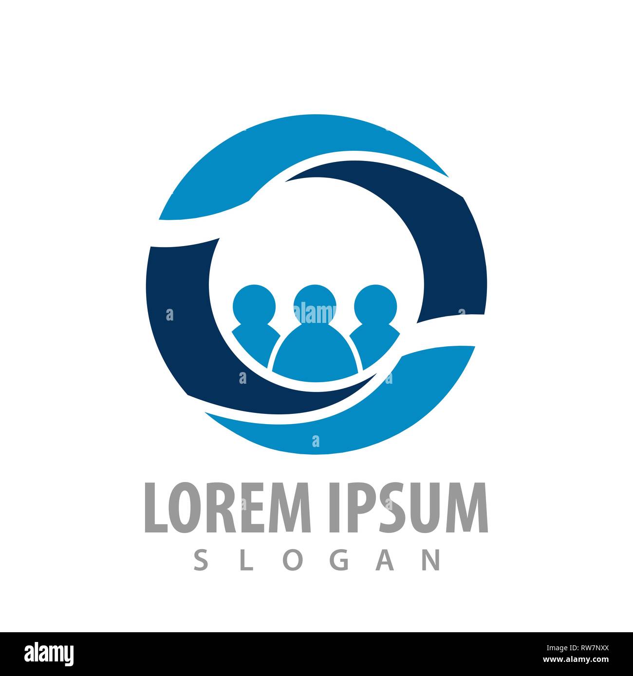 Circle family people logo concept design. Symbol graphic template ...