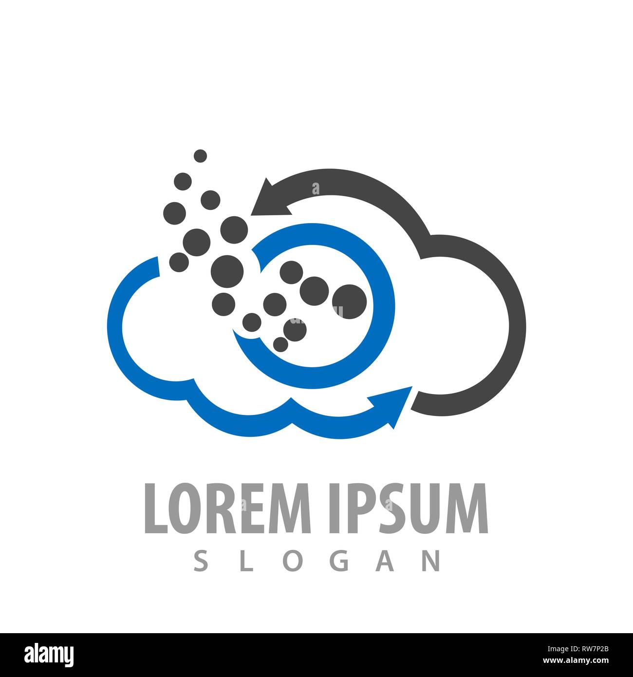 Circle molecule cloud arrow logo concept design. Symbol graphic template element Stock Vector ...