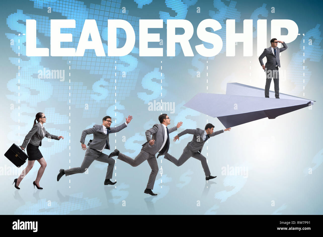 Leadership concept with various business people Stock Photo - Alamy