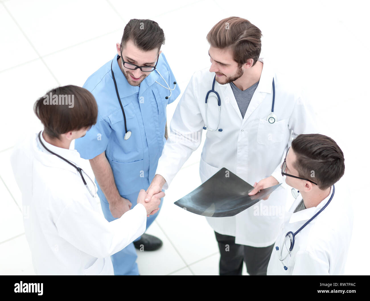 handshake two doctors at the meeting Stock Photo - Alamy