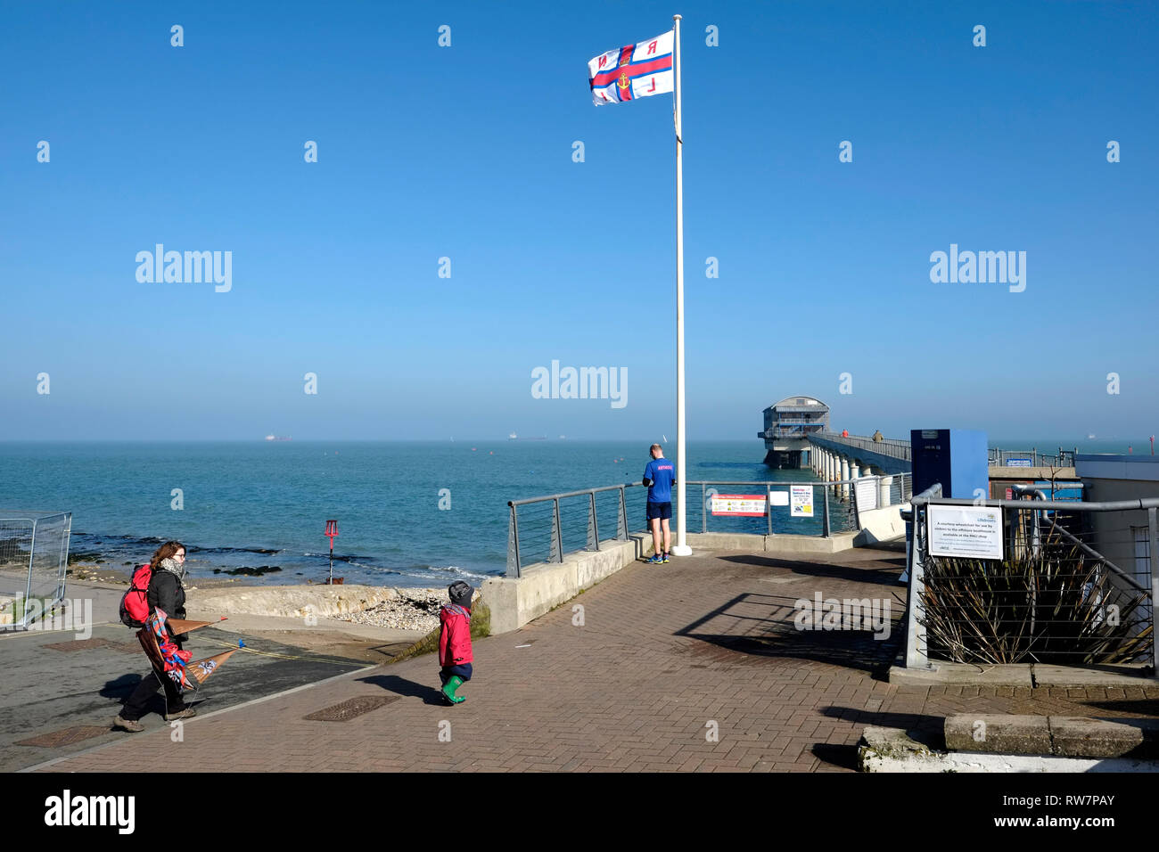 Flag flying at RNLI Bembridge Lifeboat Station, Bembridge Village ...