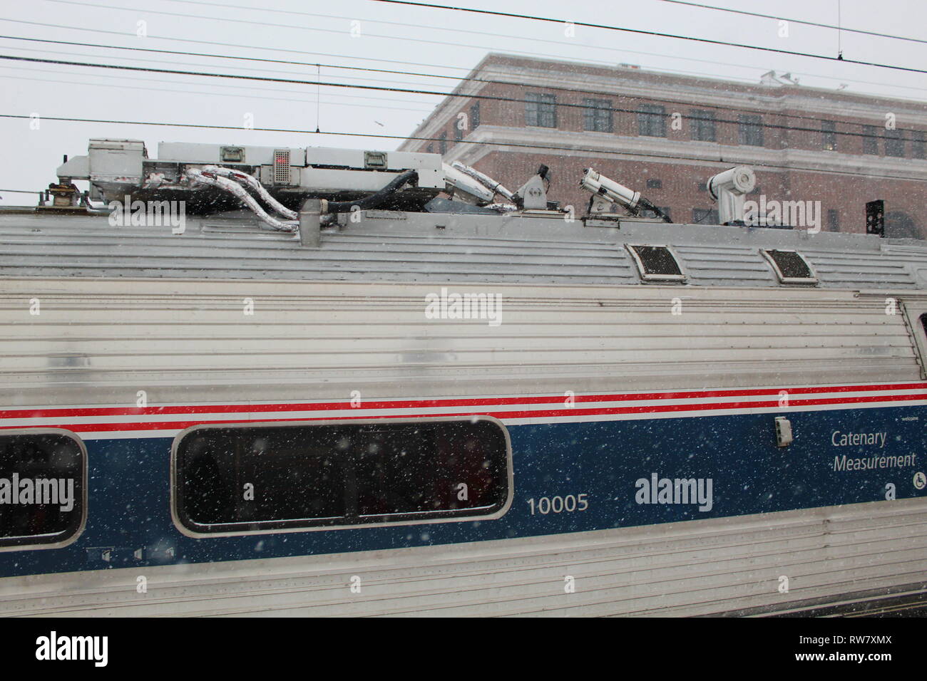 Amtrak, Hartford Line, and Shoreline East Trains at New Haven Union ...