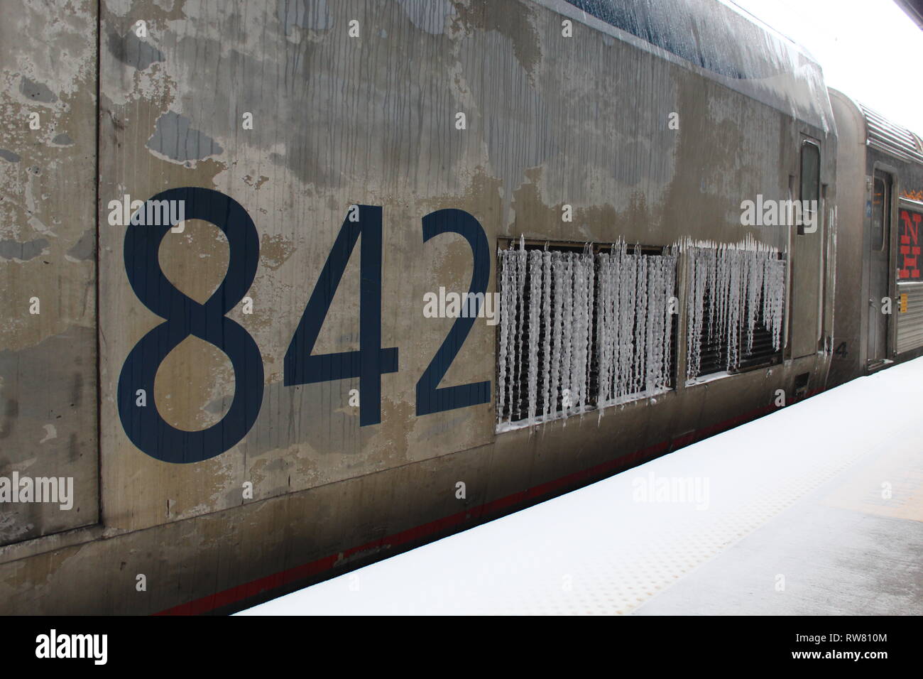 Amtrak, Hartford Line, and Shoreline East Trains at New Haven Union ...
