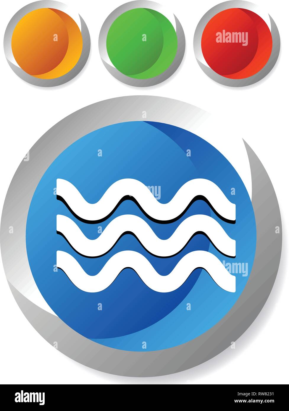 Waves icon. Icon for waving water. Ocean, sea, pool icon Stock Vector ...