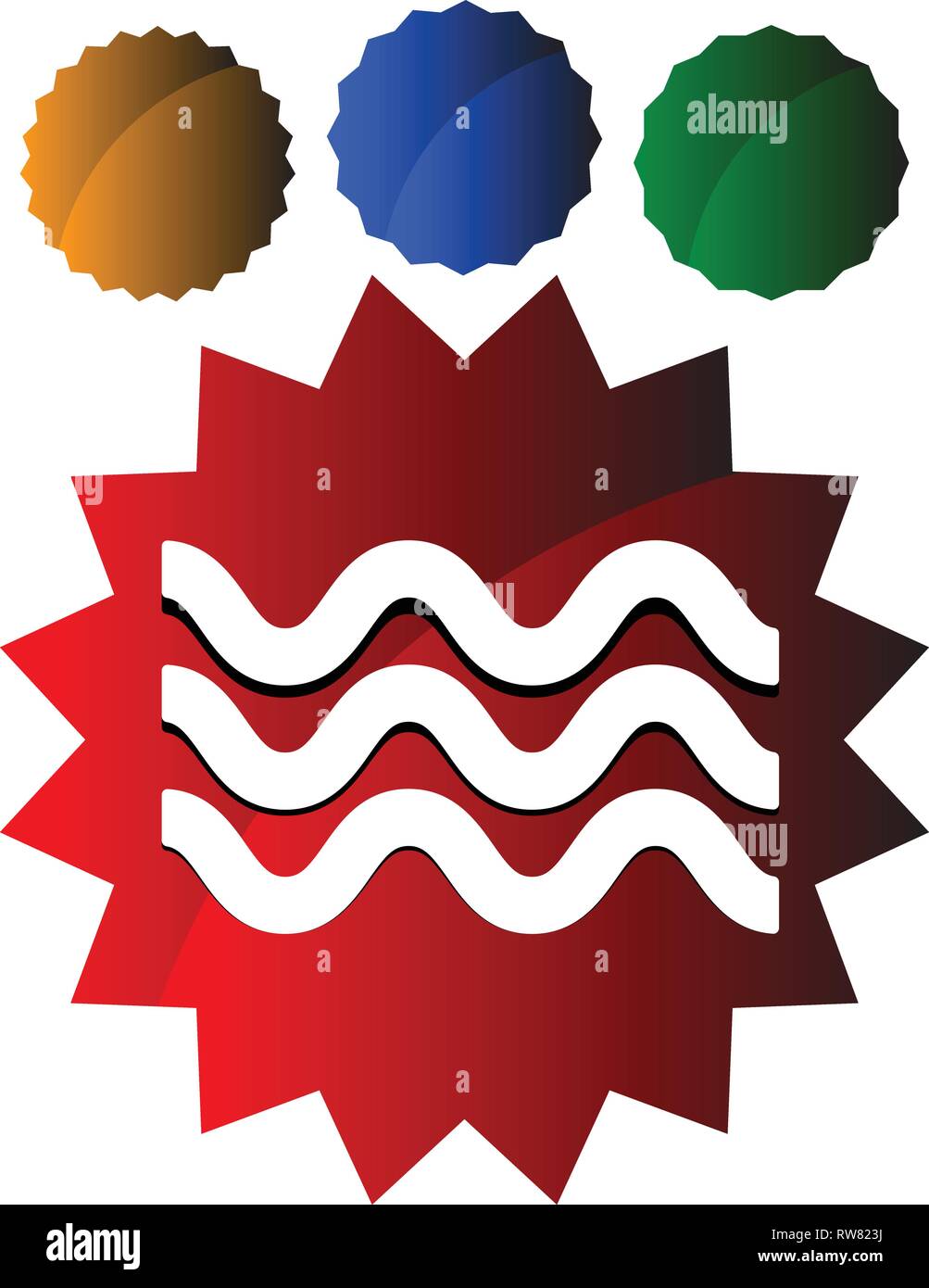 Waves icon. Icon for waving water. Ocean, sea, pool icon Stock Vector ...