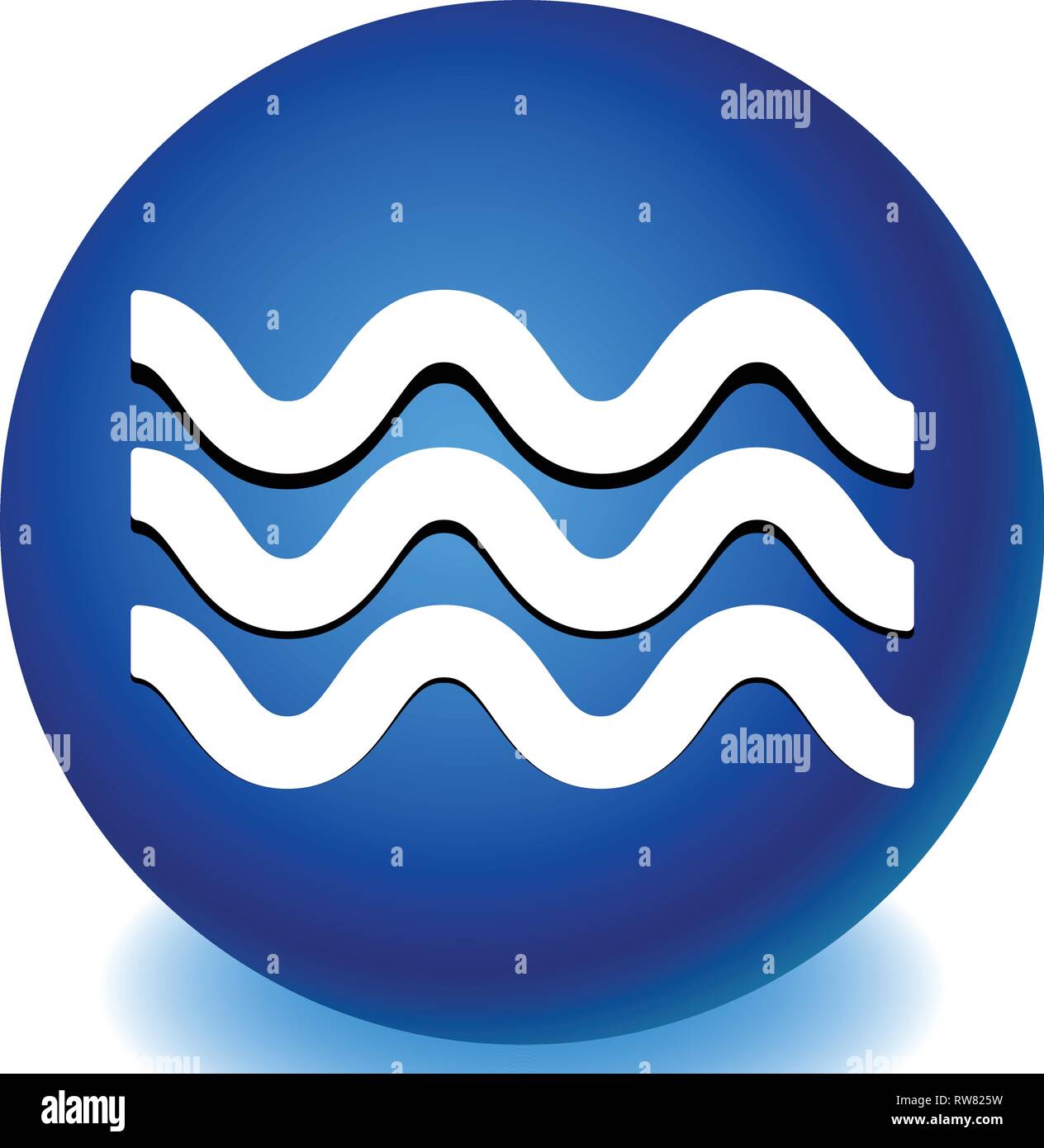 Waves icon. Icon for waving water. Ocean, sea, pool icon Stock Vector ...