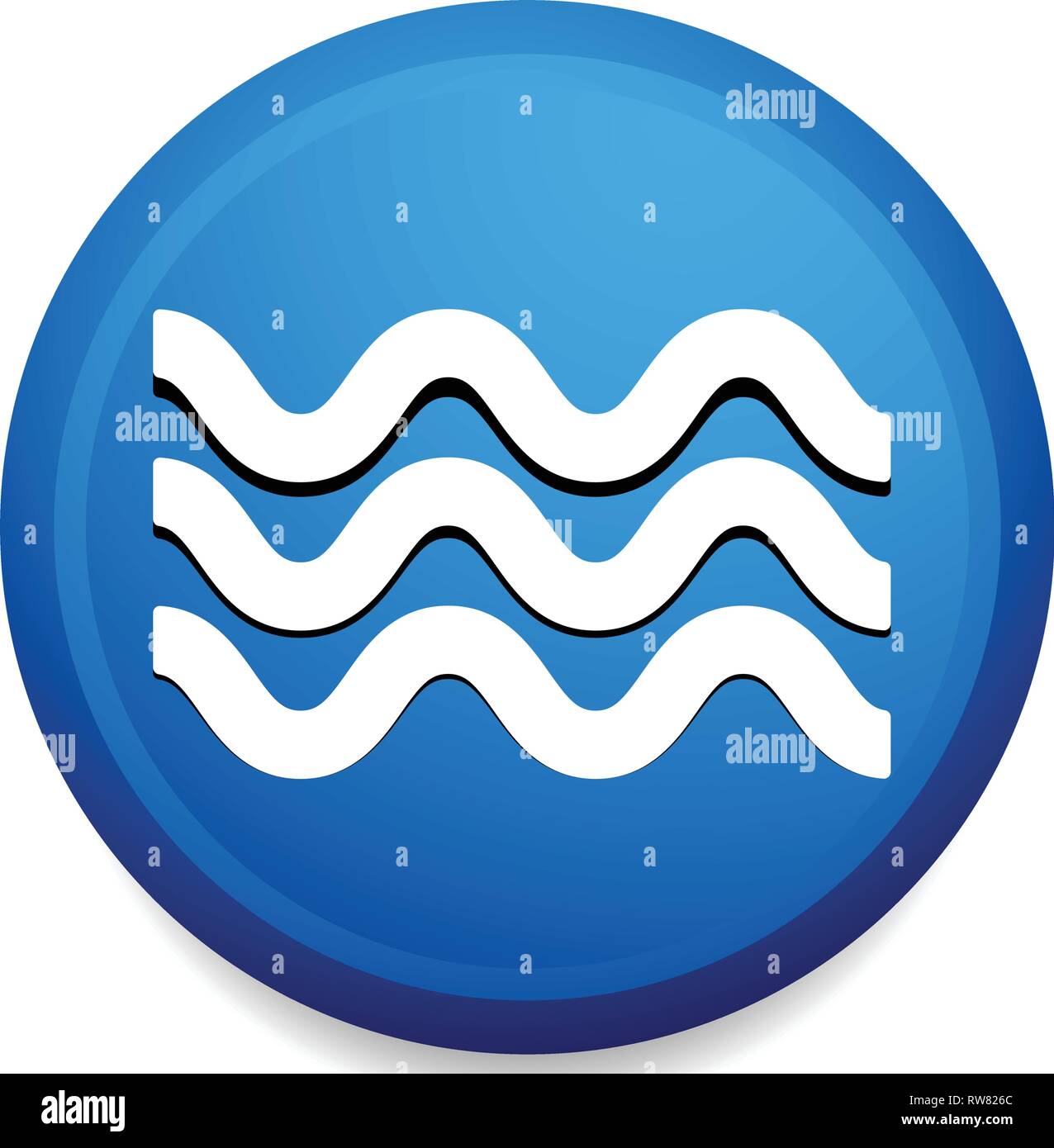 Waves icon. Icon for waving water. Ocean, sea, pool icon Stock Vector ...