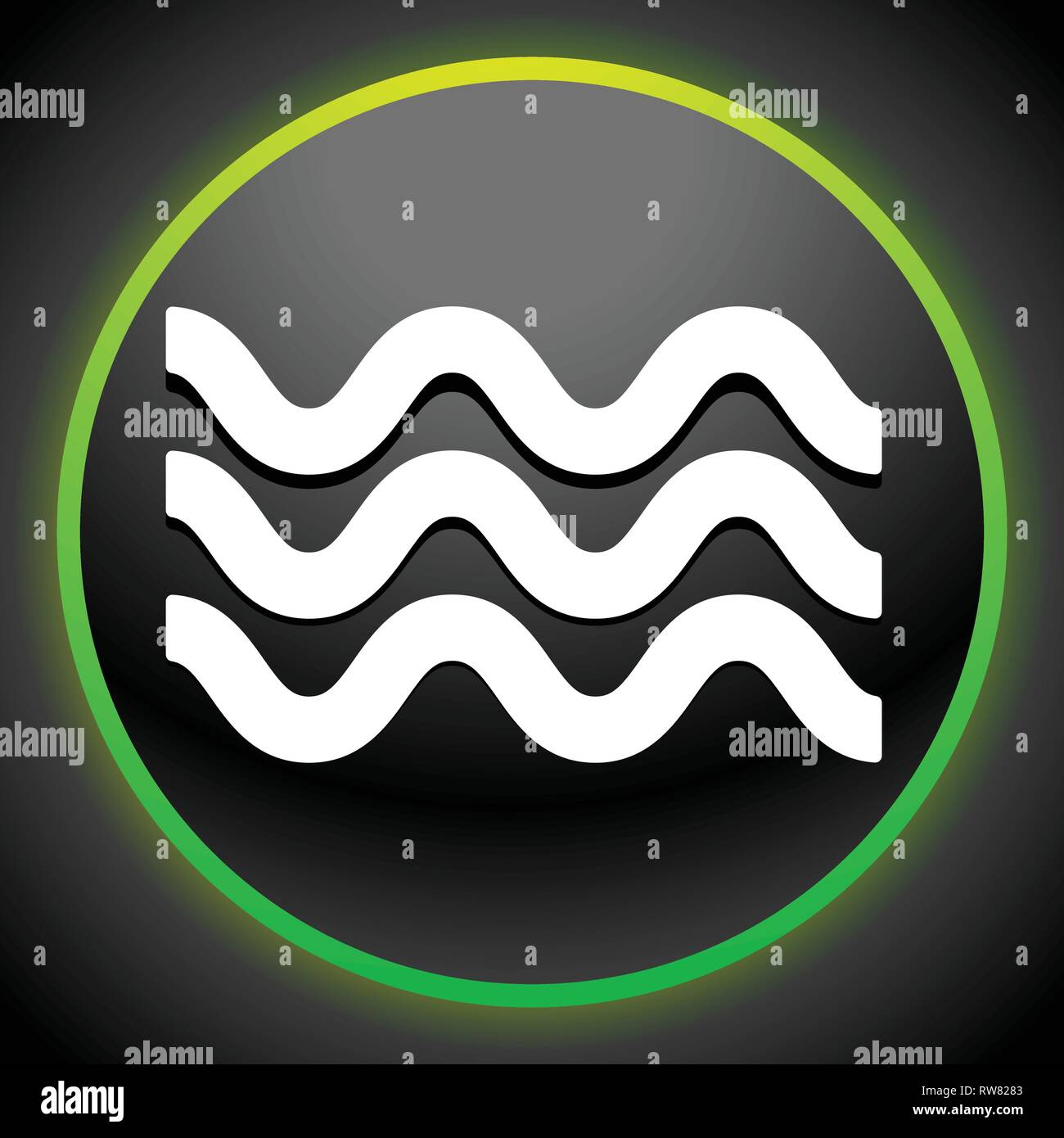 Waves icon. Icon for waving water. Ocean, sea, pool icon Stock Vector ...