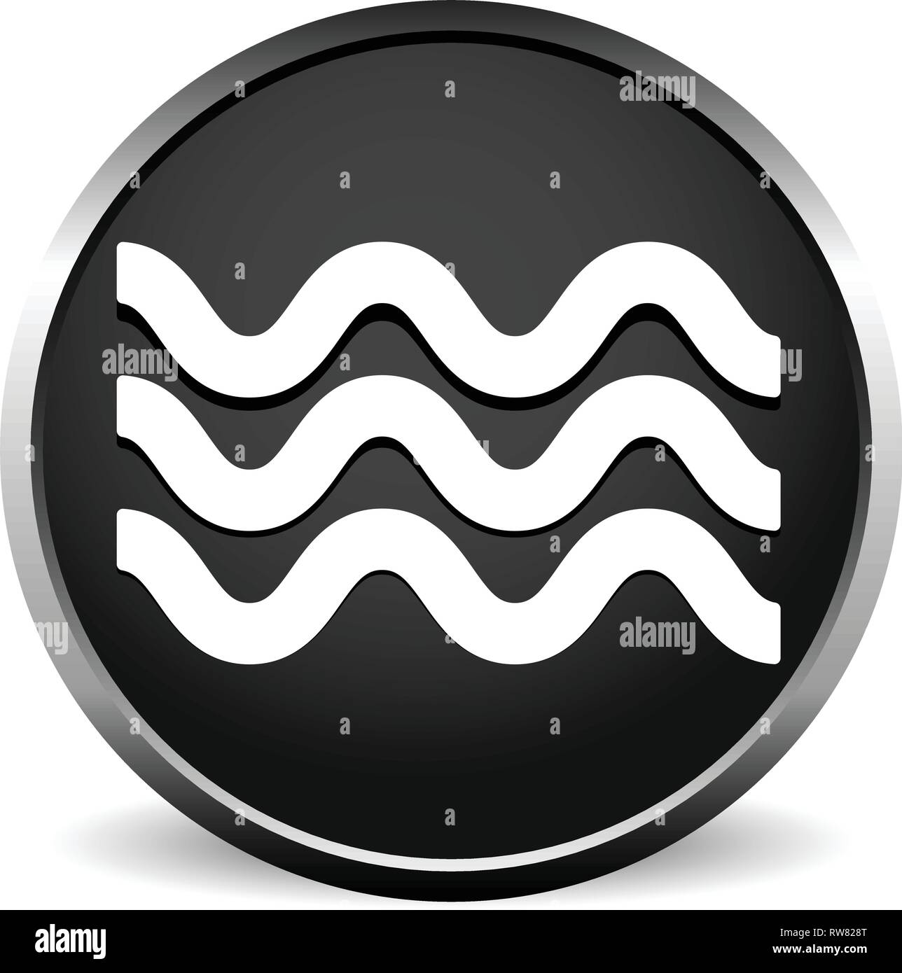 Waves icon. Icon for waving water. Ocean, sea, pool icon Stock Vector ...