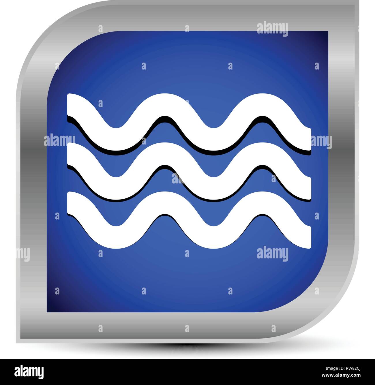 Waves icon. Icon for waving water. Ocean, sea, pool icon Stock Vector ...