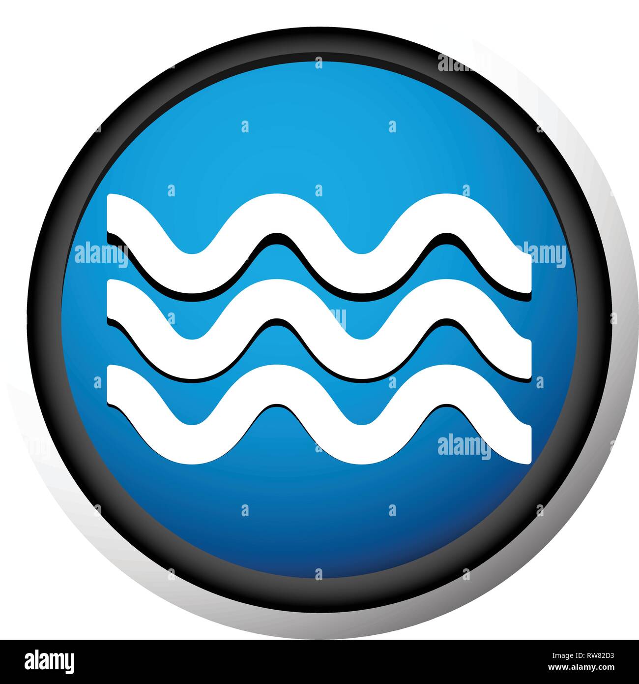 Waves icon. Icon for waving water. Ocean, sea, pool icon Stock Vector ...