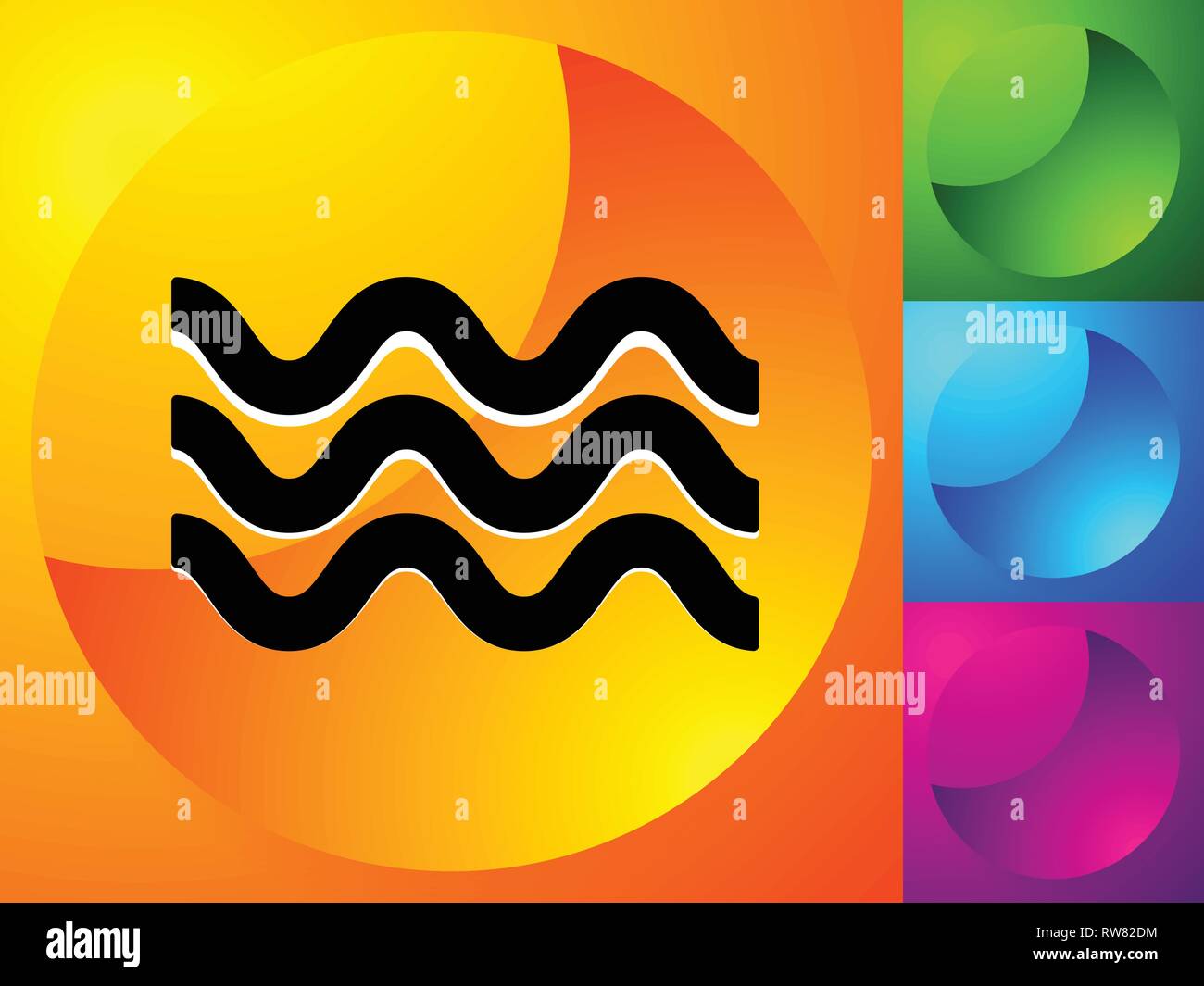 Waves icon. Icon for waving water. Ocean, sea, pool icon Stock Vector ...