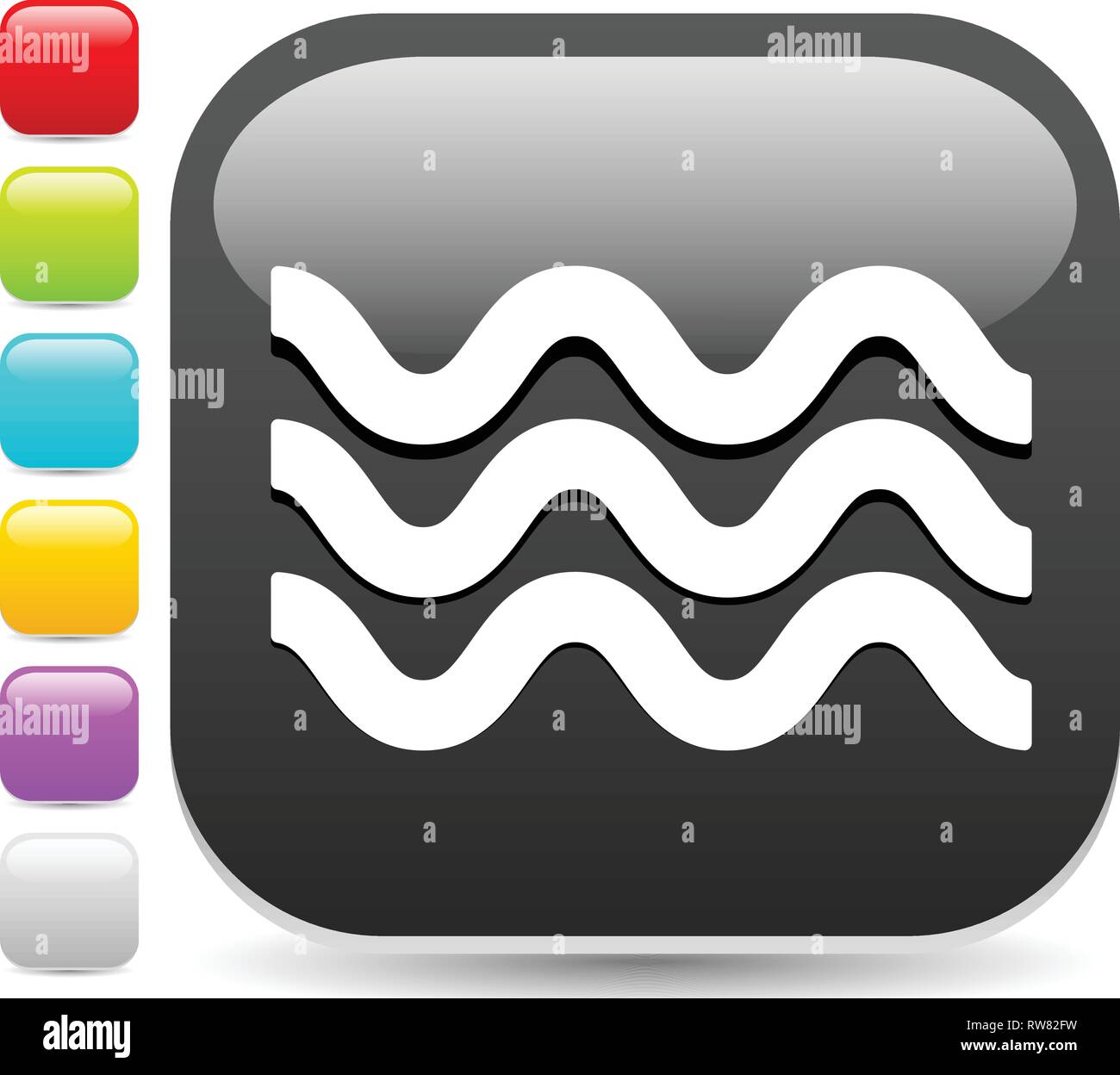 Waves icon. Icon for waving water. Ocean, sea, pool icon Stock Vector ...