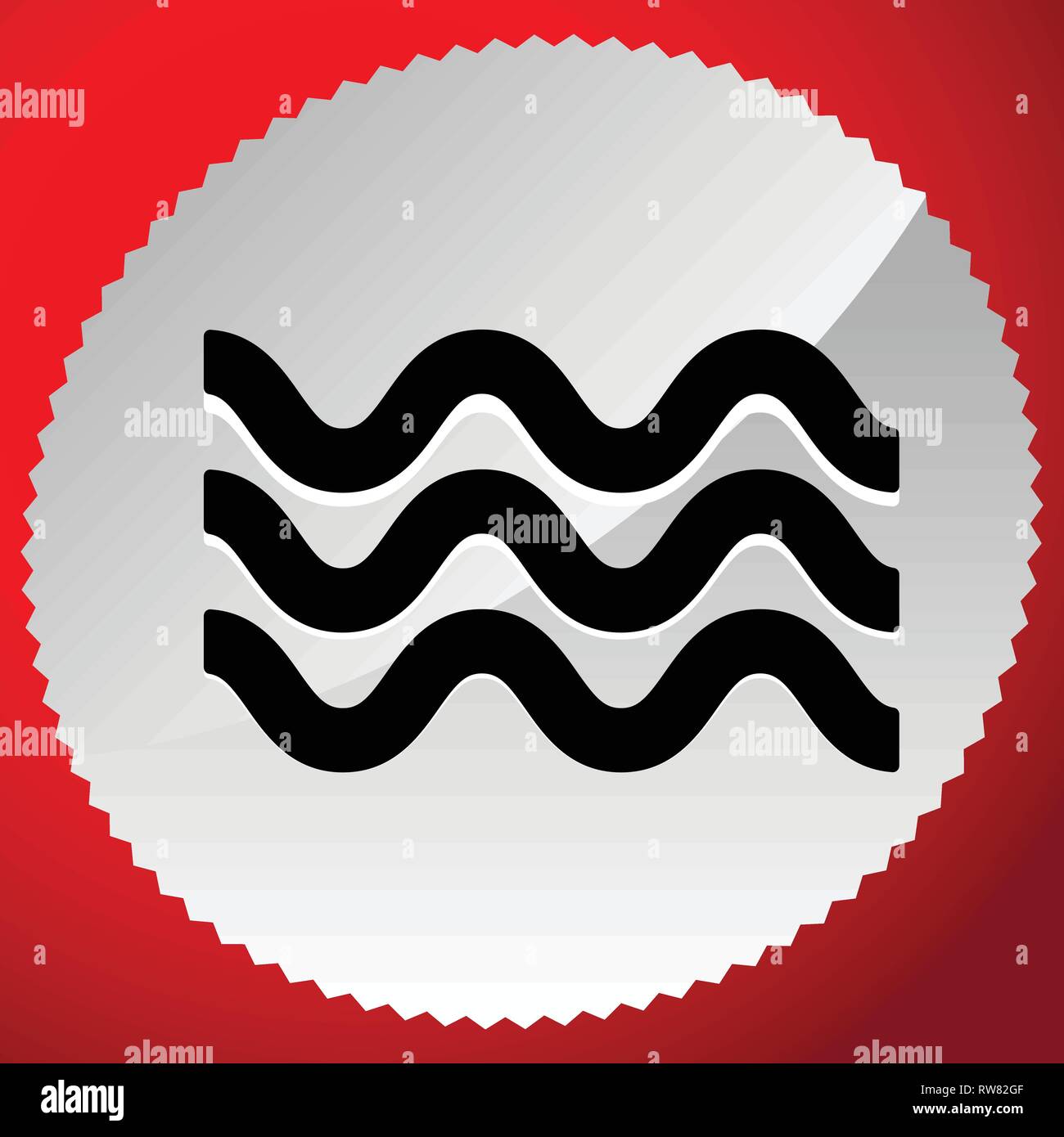 Waves icon. Icon for waving water. Ocean, sea, pool icon Stock Vector ...