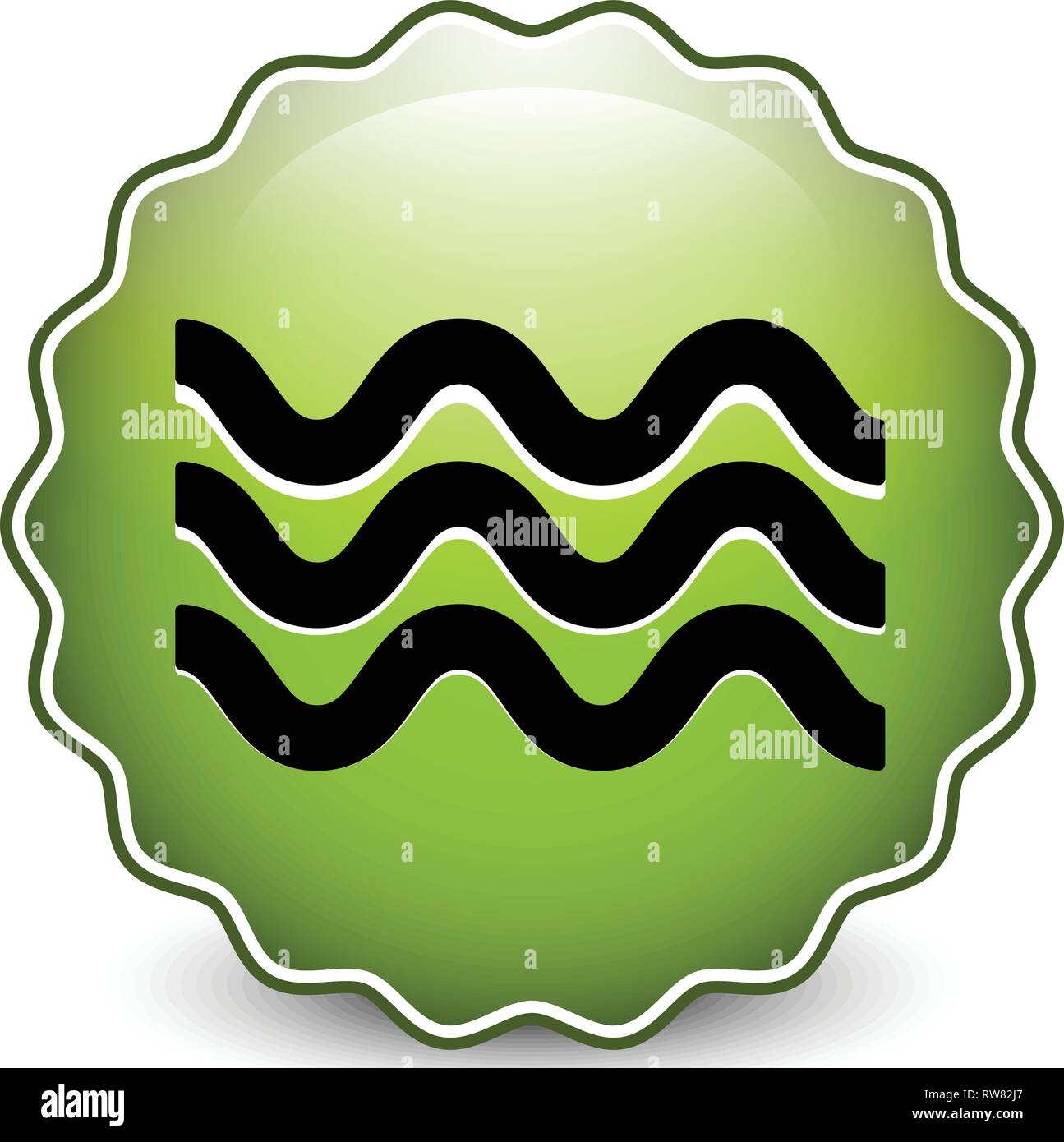 Waves icon. Icon for waving water. Ocean, sea, pool icon Stock Vector ...