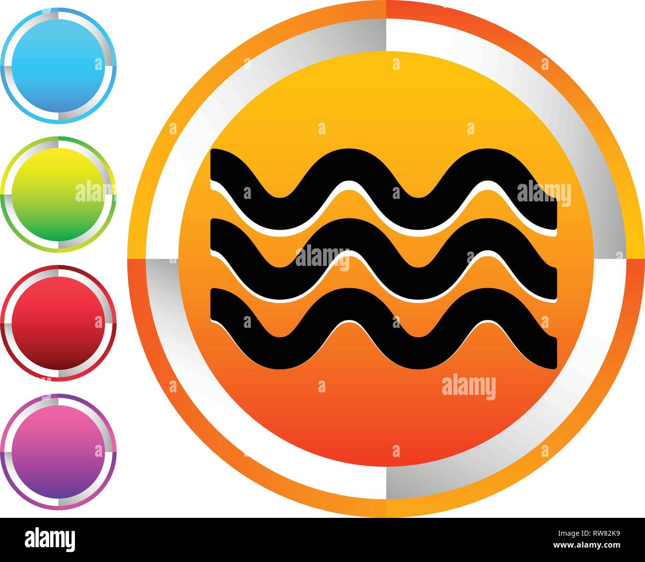 Waves icon. Icon for waving water. Ocean, sea, pool icon Stock Vector ...