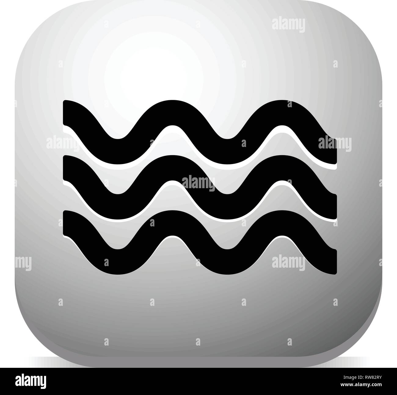 Waves icon. Icon for waving water. Ocean, sea, pool icon Stock Vector ...