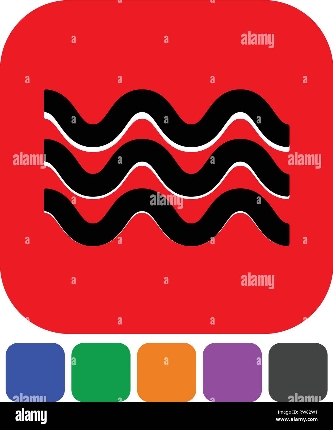Waves icon. Icon for waving water. Ocean, sea, pool icon Stock Vector ...