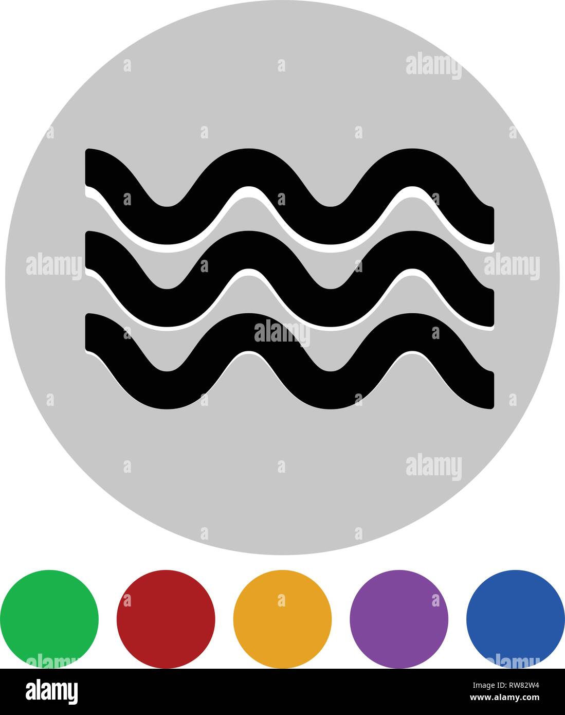 Waves icon. Icon for waving water. Ocean, sea, pool icon Stock Vector ...