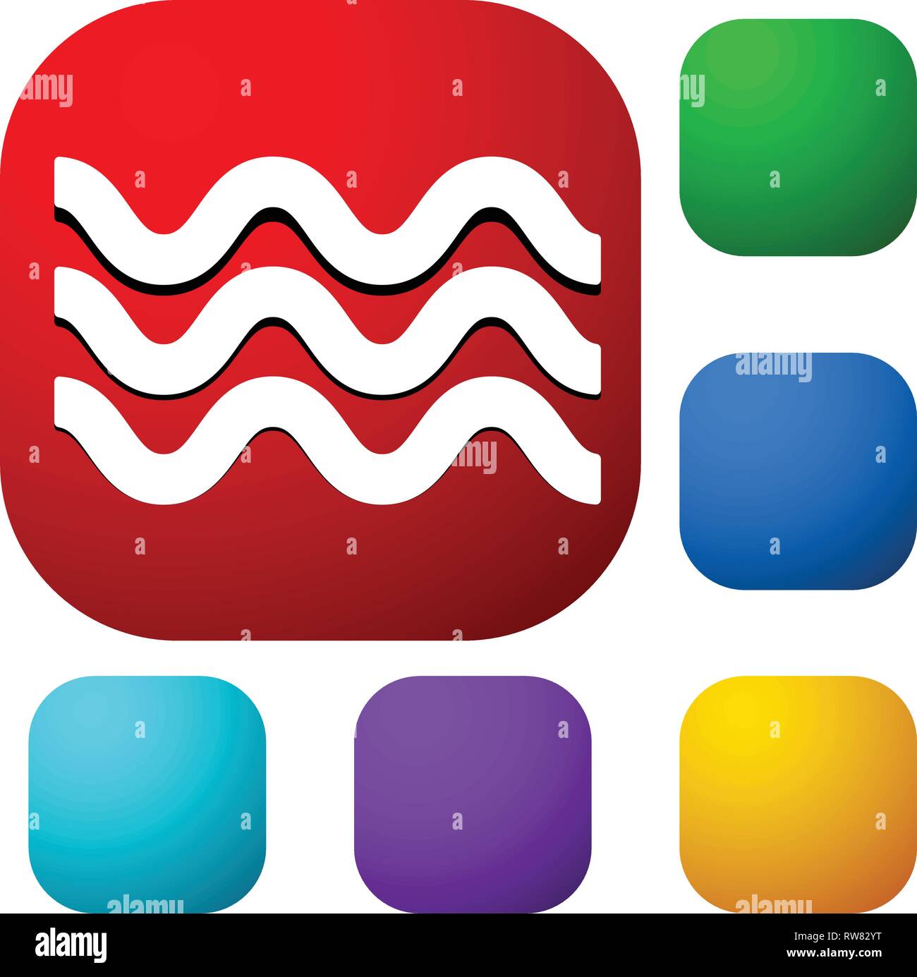 Waves icon. Icon for waving water. Ocean, sea, pool icon Stock Vector ...