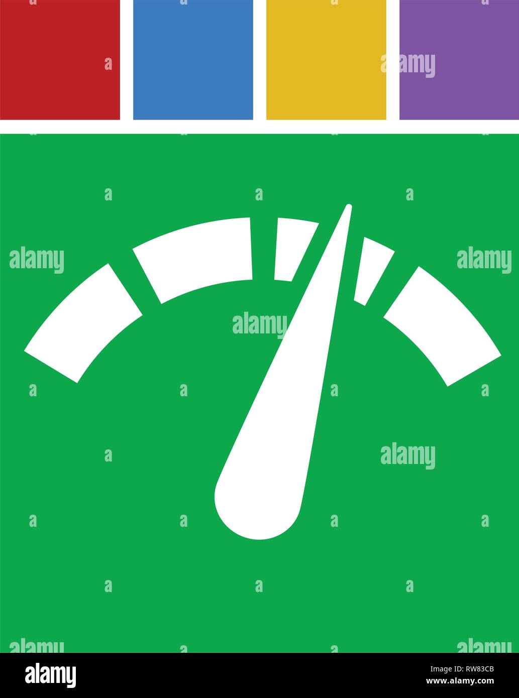 Icon with gauge, meter for calibration, indication, level themes Stock ...