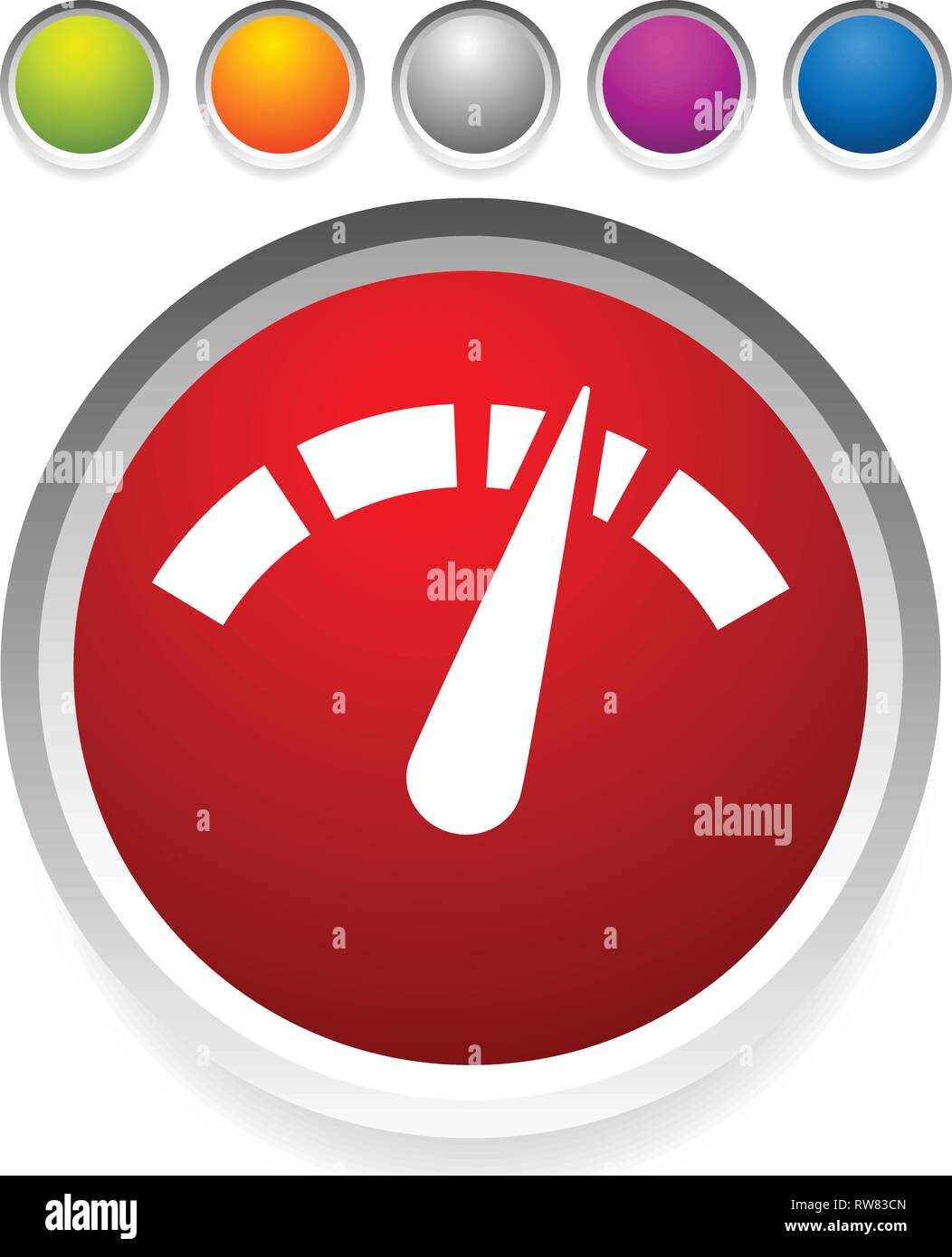 Icon with gauge, meter for calibration, indication, level themes Stock ...