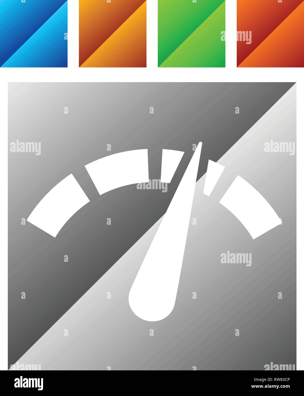 Icon with gauge, meter for calibration, indication, level themes Stock ...