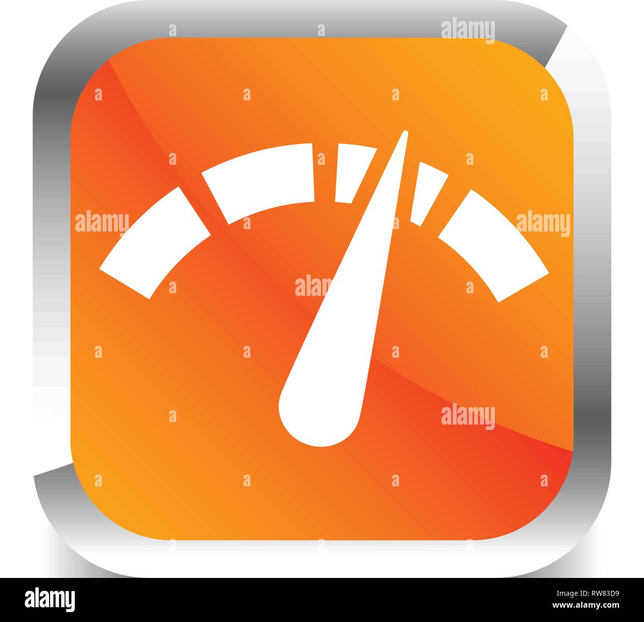 Icon with gauge, meter for calibration, indication, level themes Stock ...